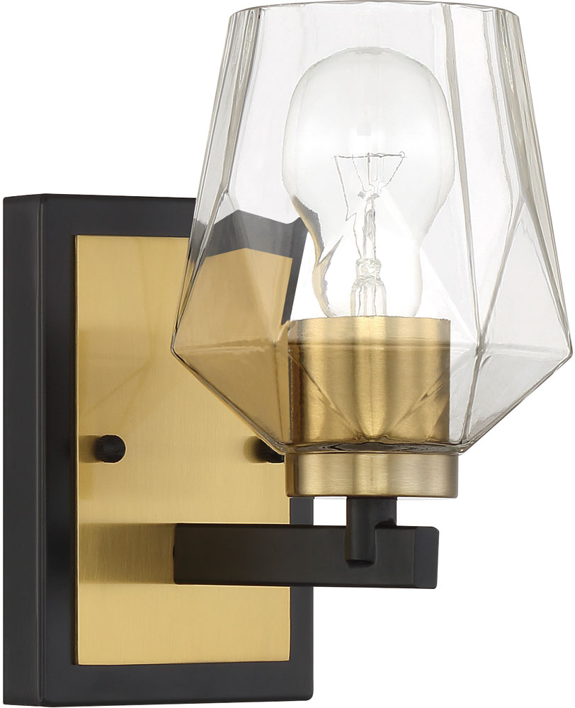 Craftmade 56901-FBSB Avante Grand Modern Flat Black / Satin Brass Lamp ...