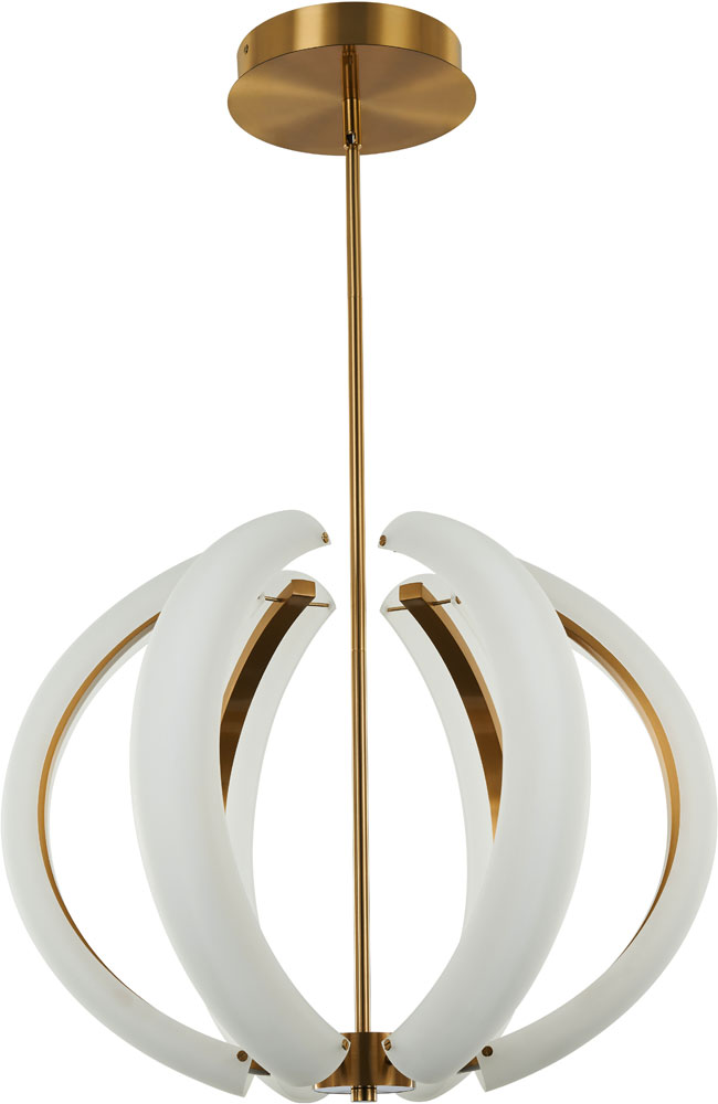 Craftmade 58890-SB-LED Unwind Modern Satin Brass LED 21.5" Hanging ...