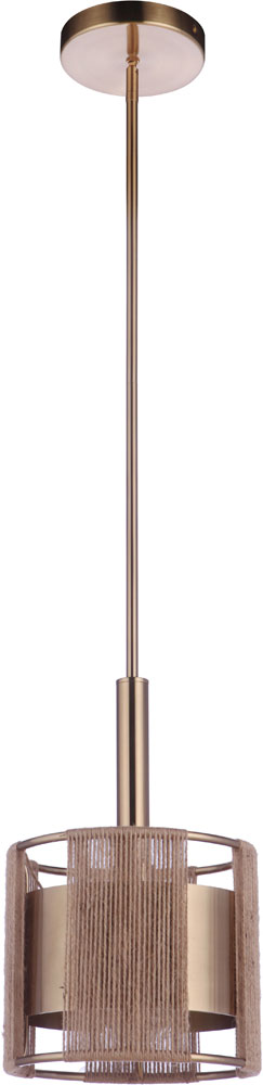 Craftmade 59091-SB Kensey Modern Satin Brass Mini Drum Hanging Pendant ...