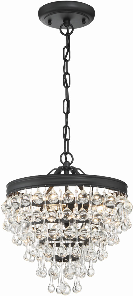Crystorama 130-MK Calypso Matte Black Lighting Pendant - CRY-130-MK