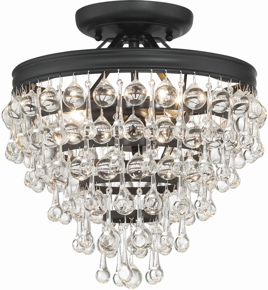 Crystorama 130-MK_CEILING Calypso Matte Black Ceiling Lighting Fixture ...