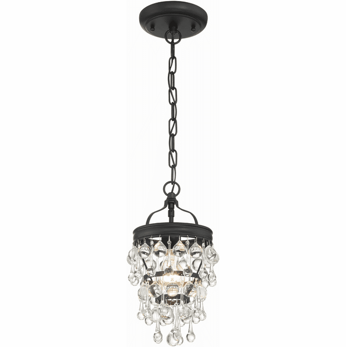 Crystorama 131-MK Calypso Matte Black Mini Pendant Lighting Fixture ...