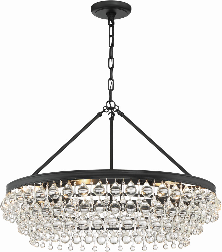 Crystorama 275-MK Calypso Matte Black Drop Ceiling Light Fixture - CRY ...