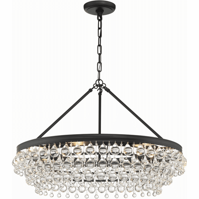 Crystorama 275-MK Calypso Matte Black Drop Ceiling Light Fixture - CRY ...