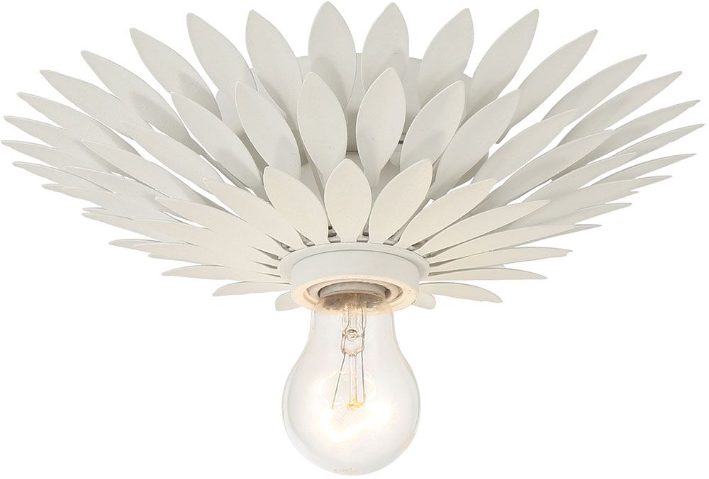 Crystorama 500-MT Broche Modern Matte White Flush Lighting
