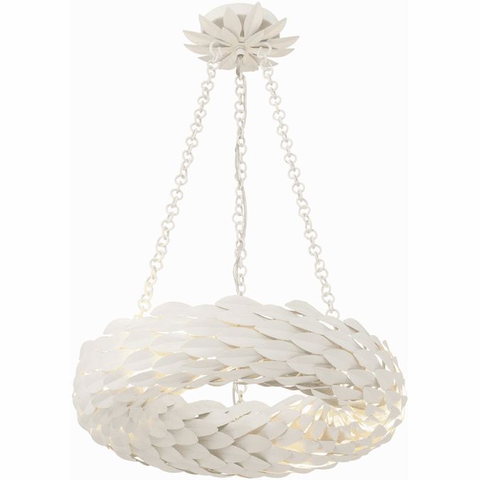 Crystorama 535-MT Broche Matte White LED Pendant Lighting Fixture - CRY ...
