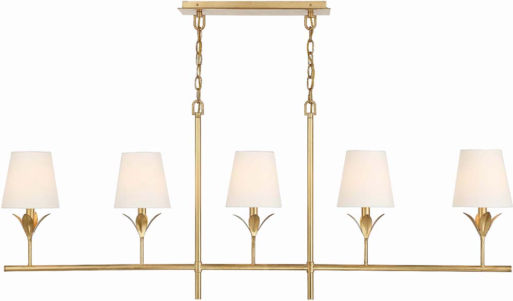 Crystorama 537-GA Broche Contemporary Antique Gold Kitchen Island Light ...