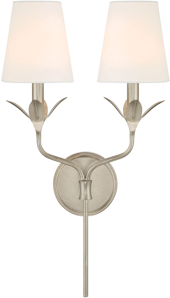 Crystorama 562-SA Broche Modern Antique Silver Wall Sconce Light - CRY-562-SA