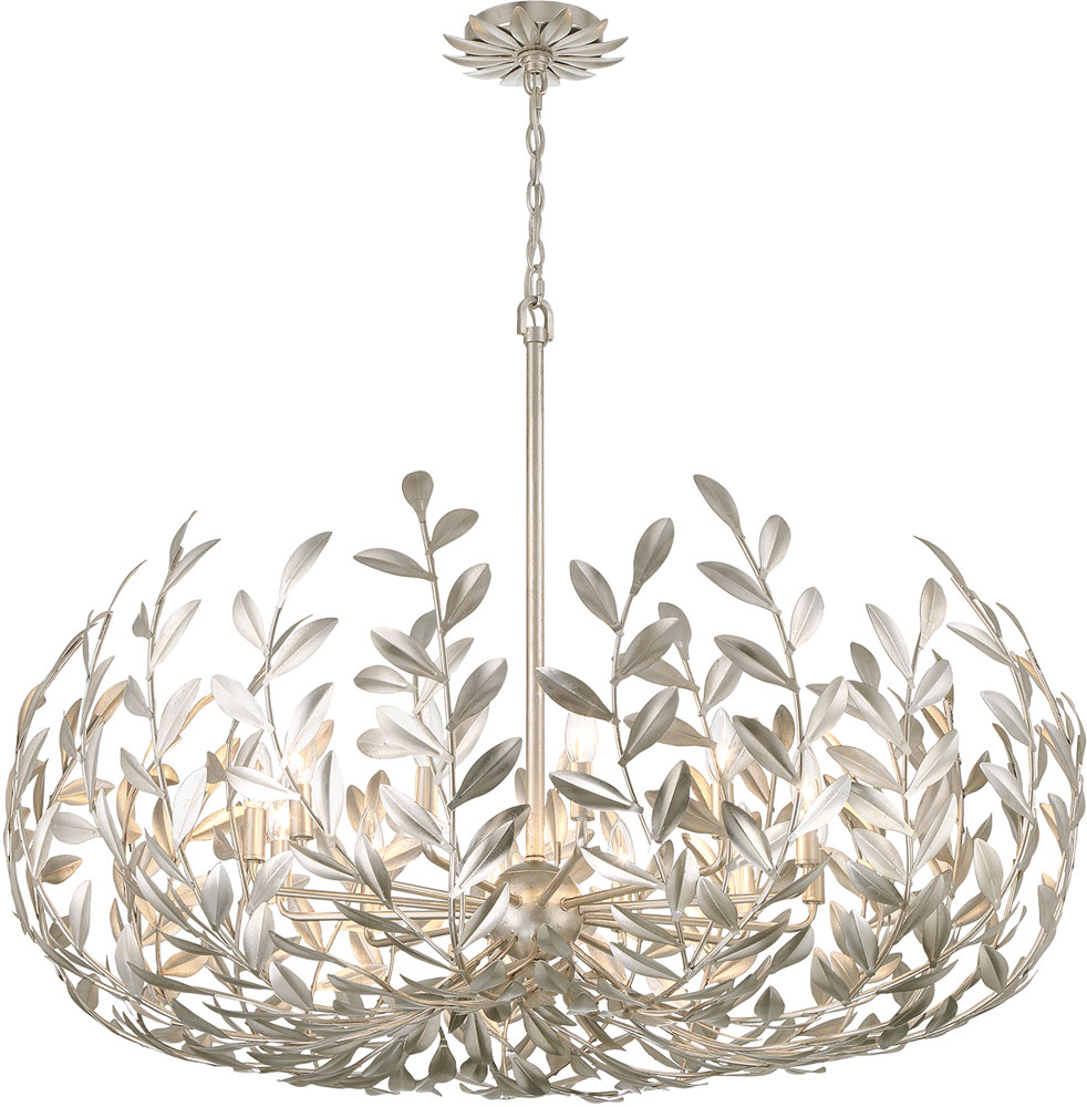 Crystorama 569-SA Broche Contemporary Antique Silver 42" Drop Ceiling ...