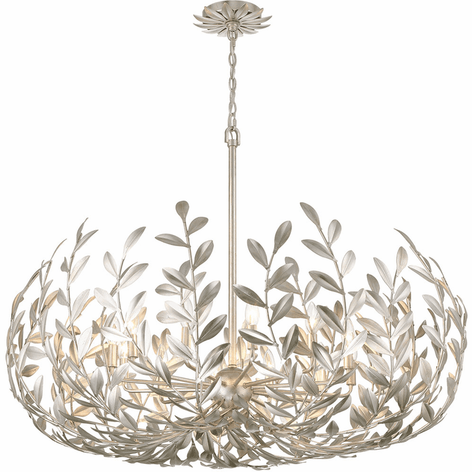 Crystorama 569-SA Broche Contemporary Antique Silver 42" Drop Ceiling ...