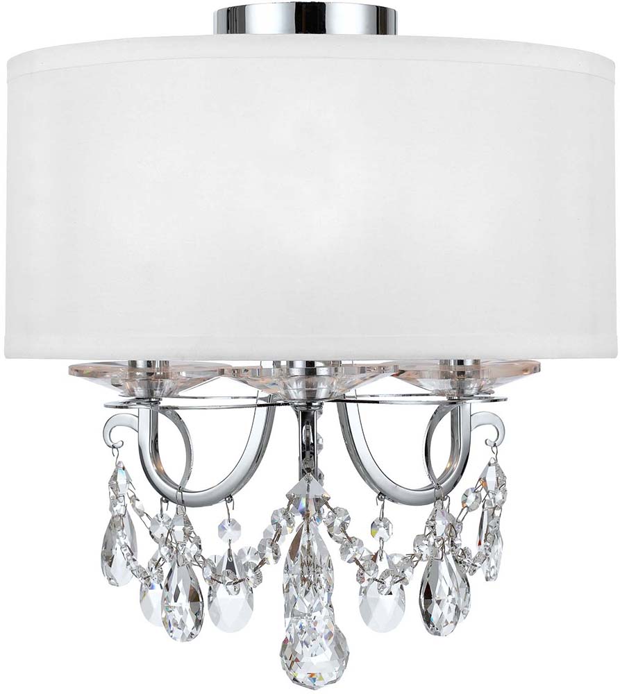 Crystorama 6623-CH-CL-MWP_CEILING Othello Crystal Polished Chrome Flush ...