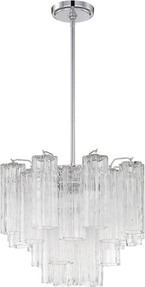 Crystorama ADD-300-CH-CL Addis Polished Chrome Pendant Light Fixture ...