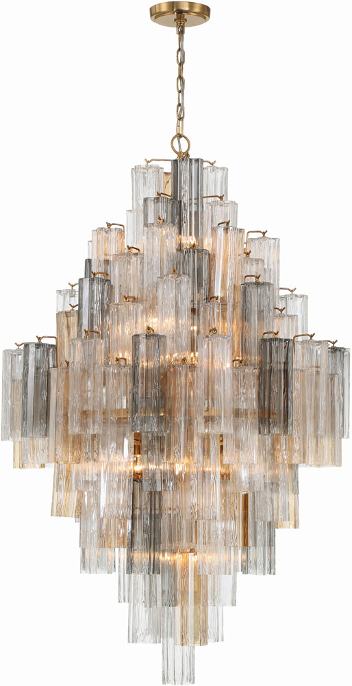 Crystorama ADD-319-AG-AU Addis Aged Brass Foyer Light Fixture - CRY-ADD ...