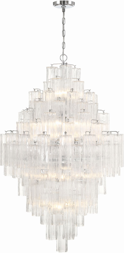 Crystorama ADD-319-CH-CL Addis Polished Chrome Foyer Light Fixture ...