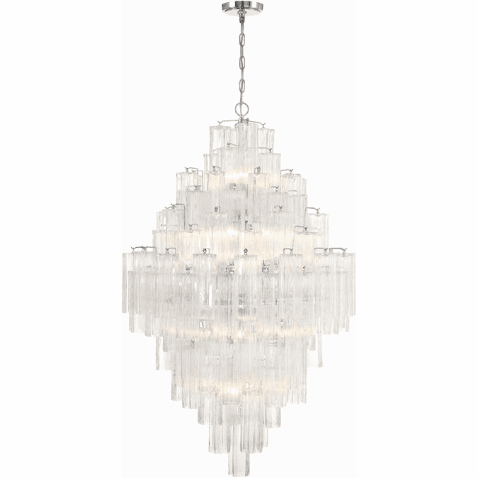 Crystorama ADD-319-CH-CL Addis Polished Chrome Foyer Light Fixture ...