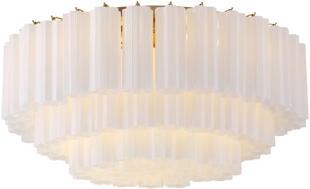 Crystorama ADD-331-AG-WH Addis Contemporary Aged Brass Flush Mount ...