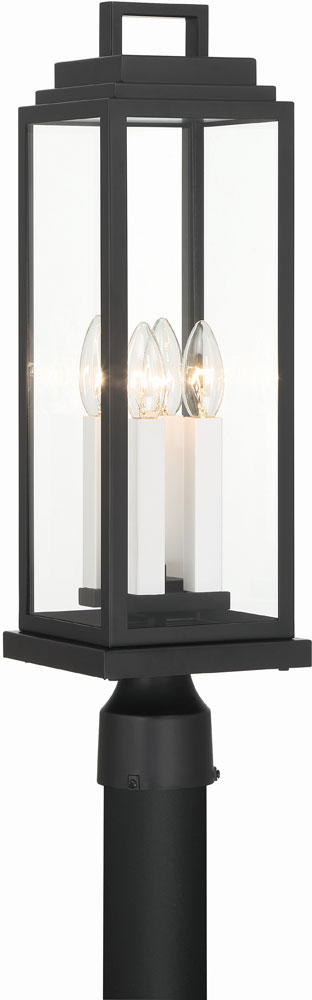 Crystorama ASP-8919-MK Aspen Matte Black Exterior Pole Lighting Fixture ...