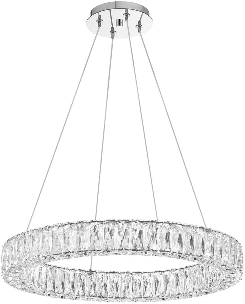 Crystorama ED3542401CH Kinsley Contemporary Polished Chrome LED 24 ...