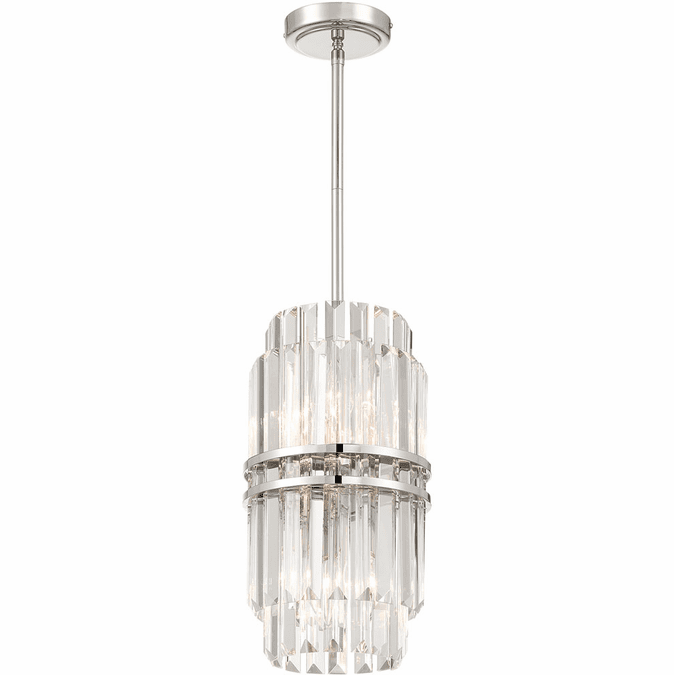 Crystorama HAY-1401-PN Hayes Modern Polished Nickel Mini Lighting ...