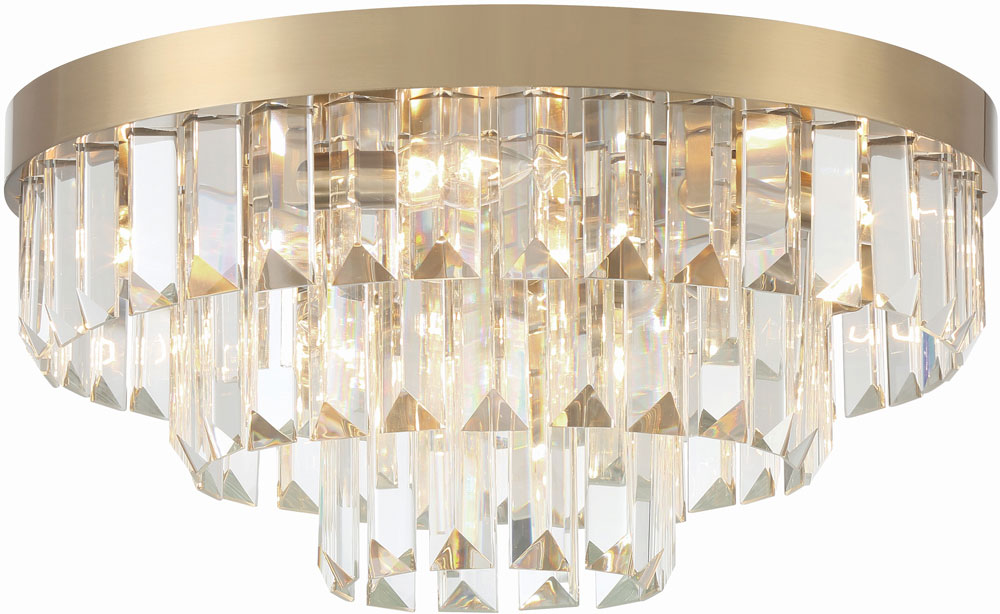 Crystorama HAY-1403-AG Hayes Aged Brass Ceiling Light - CRY-HAY-1403-AG