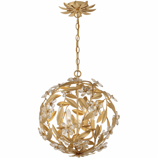 Crystorama MSL-314-GA Marselle Modern Antique Gold Pendant Light ...