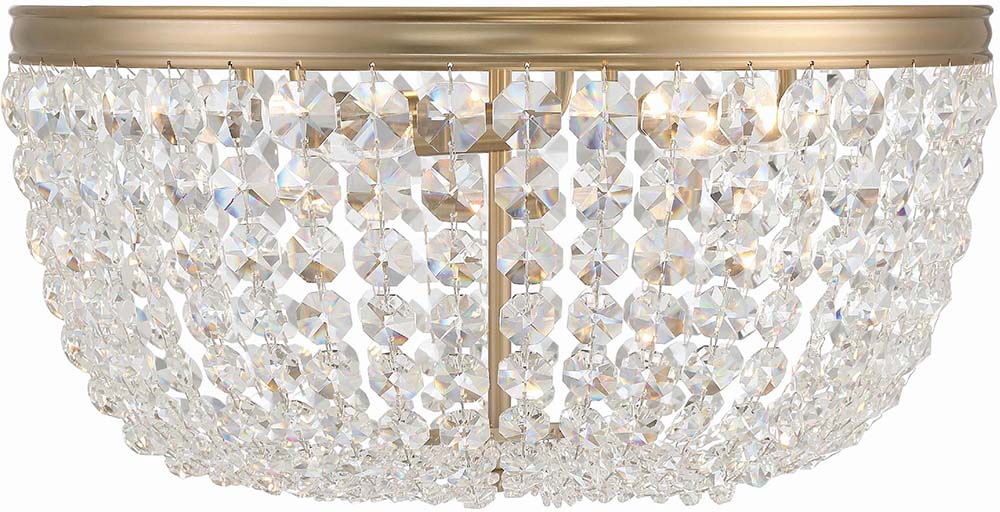 Crystorama NOL-320-VG-CL-MWP Nola Crystal Vibrant Gold 20" Ceiling ...