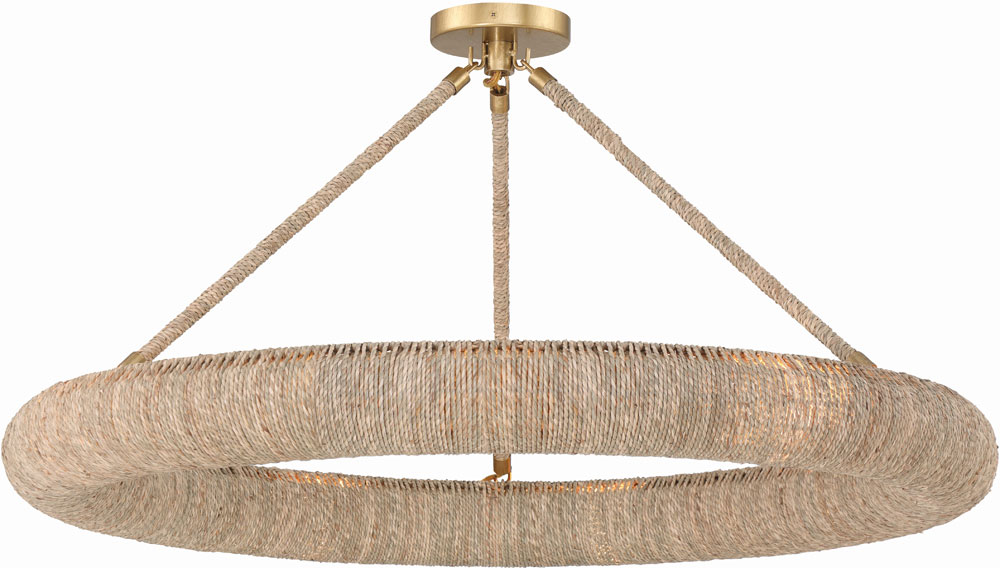 Crystorama OAK-7538-SG_CEILING Oakley Soft Gold LED Flush Lighting ...