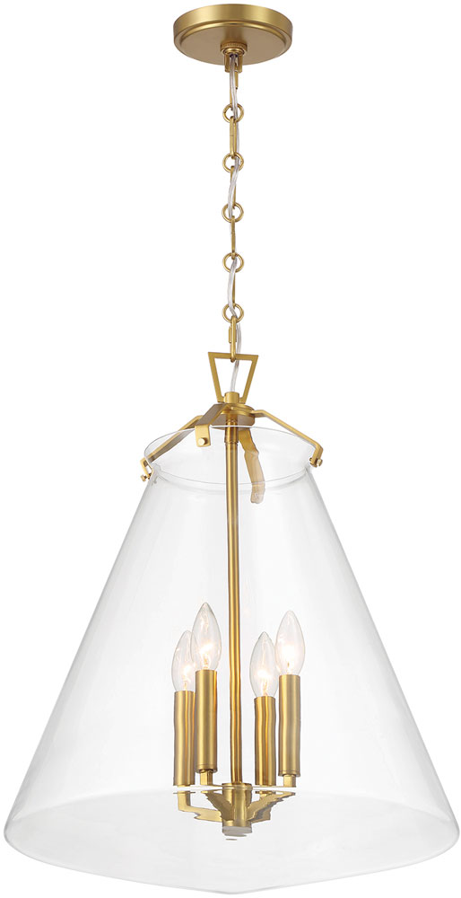 Crystorama VSS-7018-LG Voss Modern Luxe Gold Pendant Light Fixture ...