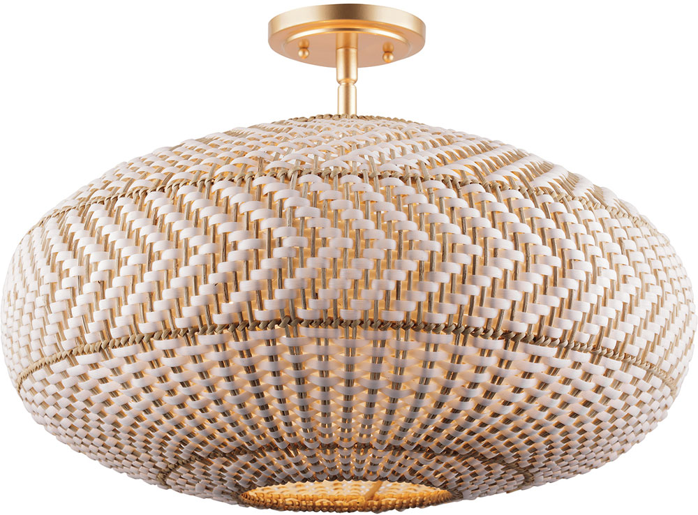 Crystorama ZAN-9014-SG_CEILING Zanzibar Contemporary Soft Gold Overhead ...