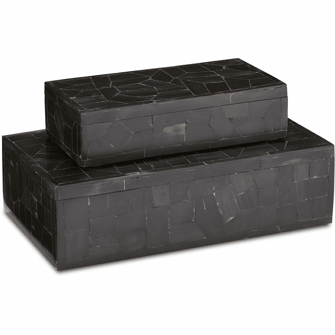 Currey & Company 1200-0452 Black Contemporary Black Box Set - CCO-1200-0452