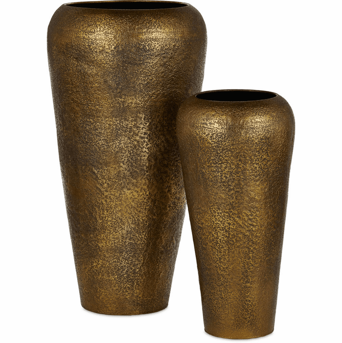 Currey & Company 1200-0813 Aladdin Contemporary Antique Gold Vase (set ...
