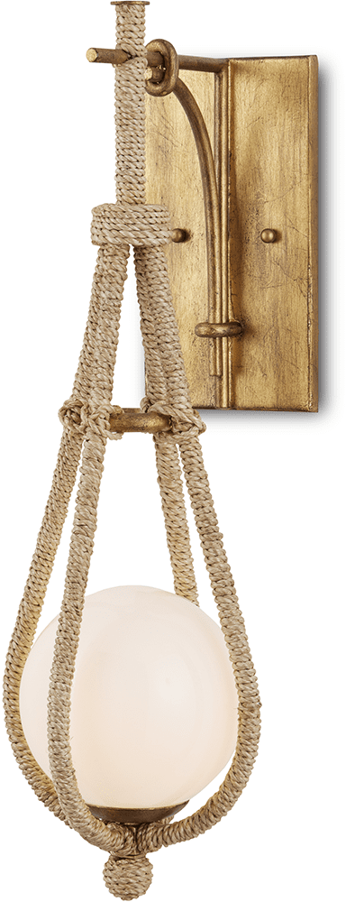 Currey & Company 5000-0211 Passageway Modern Natural Rope / Dorado Gold ...