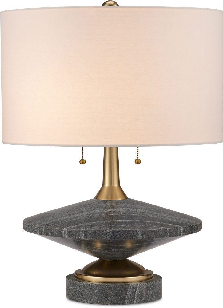 Currey & Company 6000-0918 Jebel Modern Natural / Brushed Brass Table ...