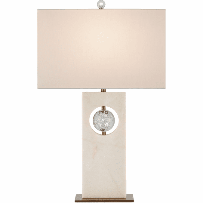 Currey & Company 6000-0949 Radiant Modern White / Clear / Antique Brass ...