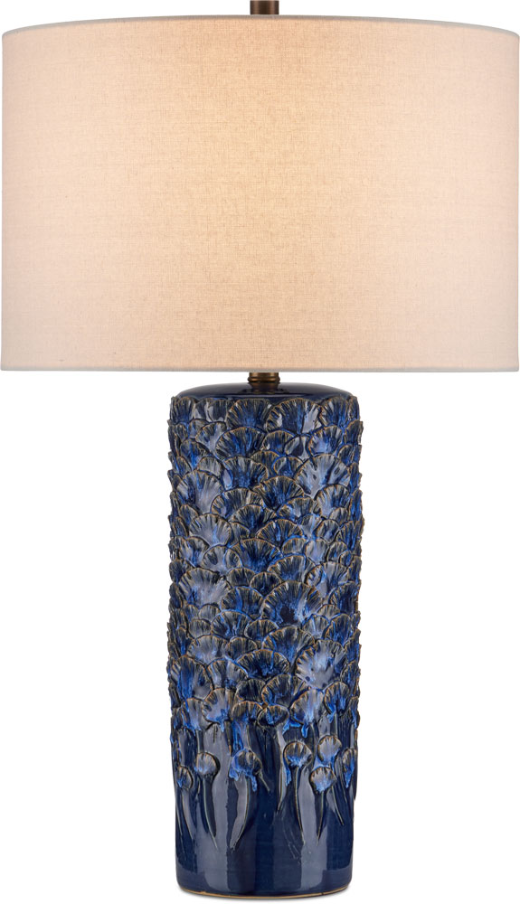 Currey & Company 6000-0991 Fairmont Contemporary Dark Blue Reactive ...