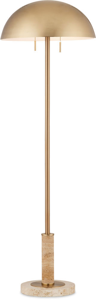 Currey & Company 8000-0151 Miles Modern Brass / Natural Light Floor ...