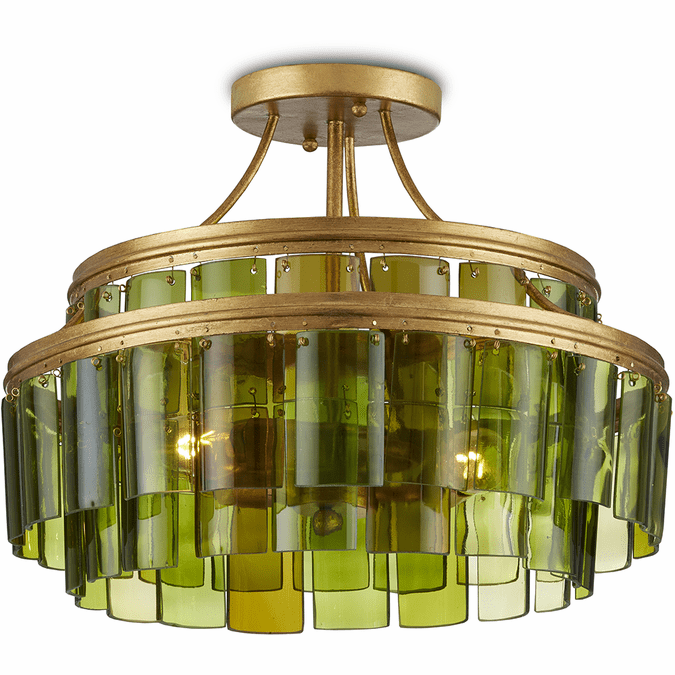 Currey & Company 9000-0984 Vintner Modern Contemporary Gold Leaf ...