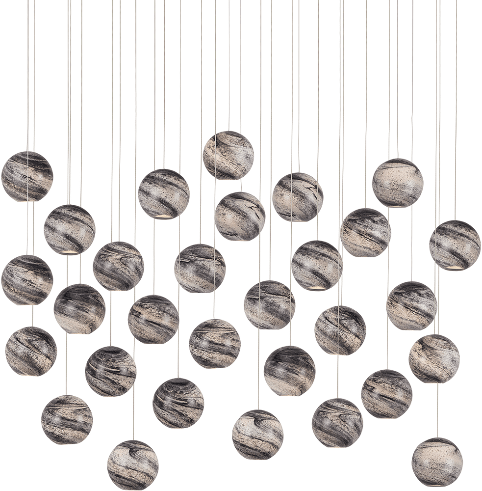 Currey & Company 9000-1010 Palatino Modern Blue Marbeled / Silver Multi ...