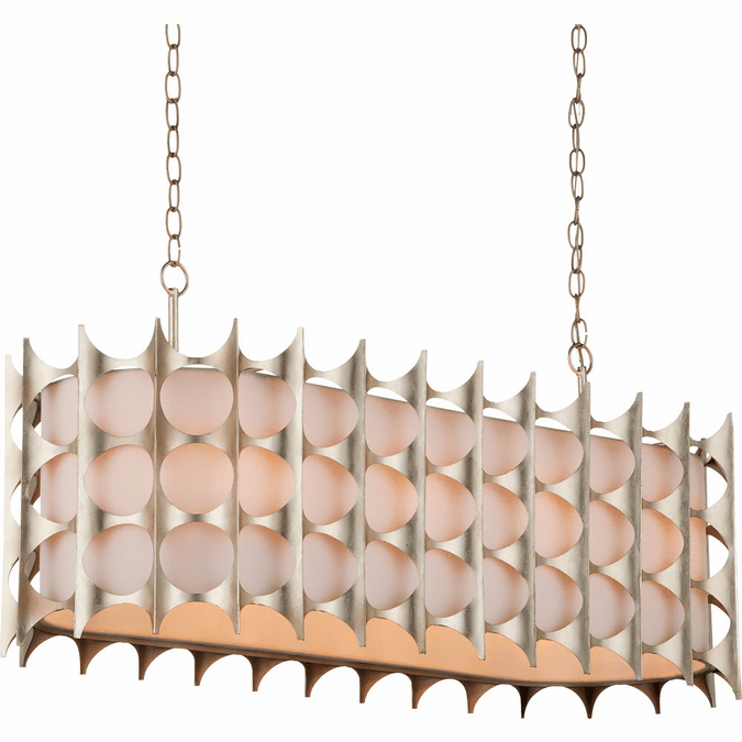 Currey & Company 9000-1141 Bardi Contemporary Contemporary Silver Leaf ...