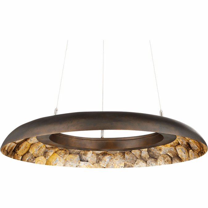 Currey & Company 9000-1146 Tairagai Modern Natural / Bronze Gold LED ...