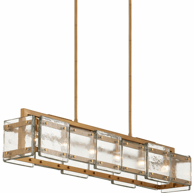 Currey & Company 9000-1165 Countervail Modern Clear / Antique Brass ...