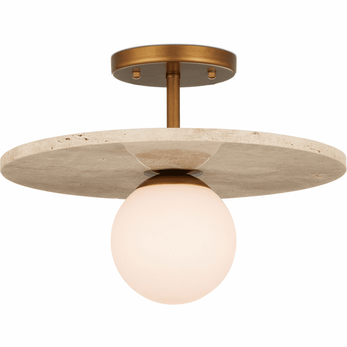 Currey & Company 9000-1195 Apricity Contemporary Beige / Antique Brass ...