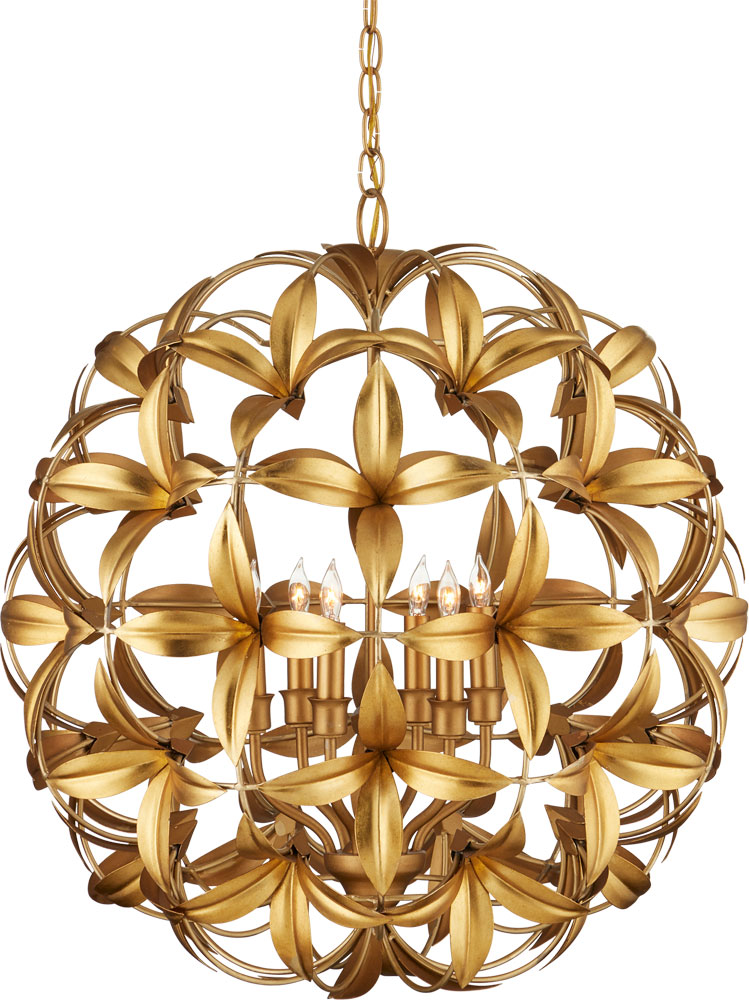 Currey & Company 9000-1214 Helenium Contemporary Gold Leaf ...