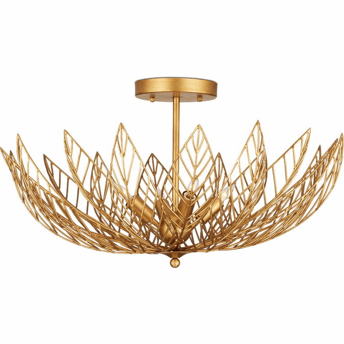 Currey & Company 9000-1228 Leaflace Contemporary Gold Leaf ...
