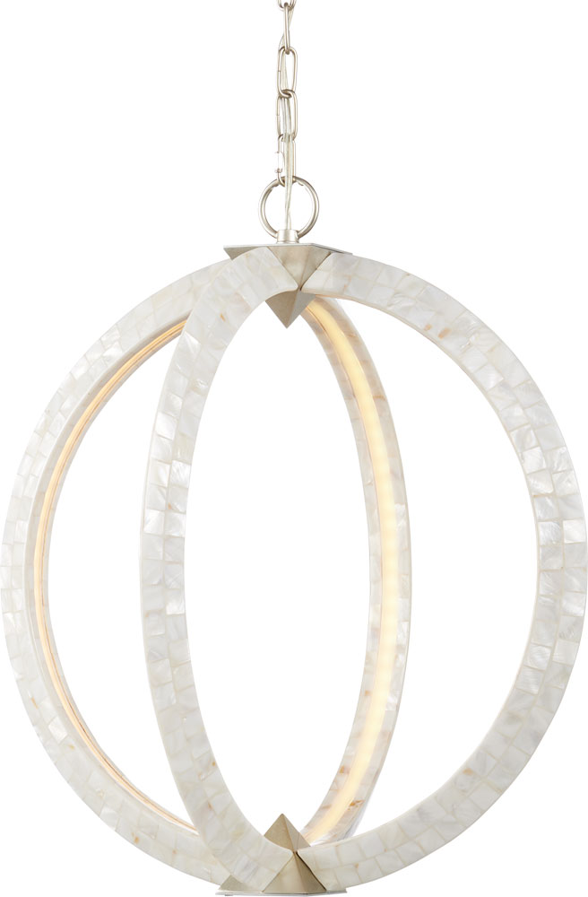 Currey & Company 9000-1229 Arietta Modern Pearl / Silver LED Pendant ...