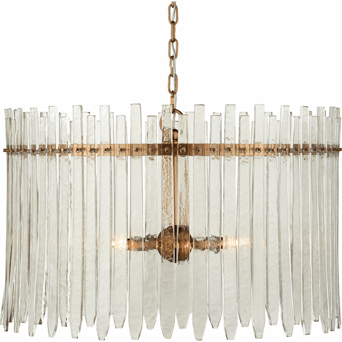 Currey & Company 9000-1234 Electra Modern Clear / Antique Brass Pendant ...