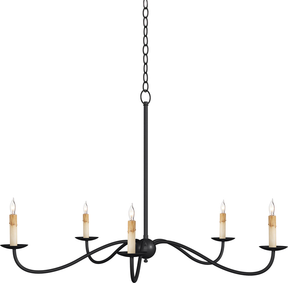 Currey & Company 9000-1257 Saxon Modern Zanzibar Black Chandelier ...