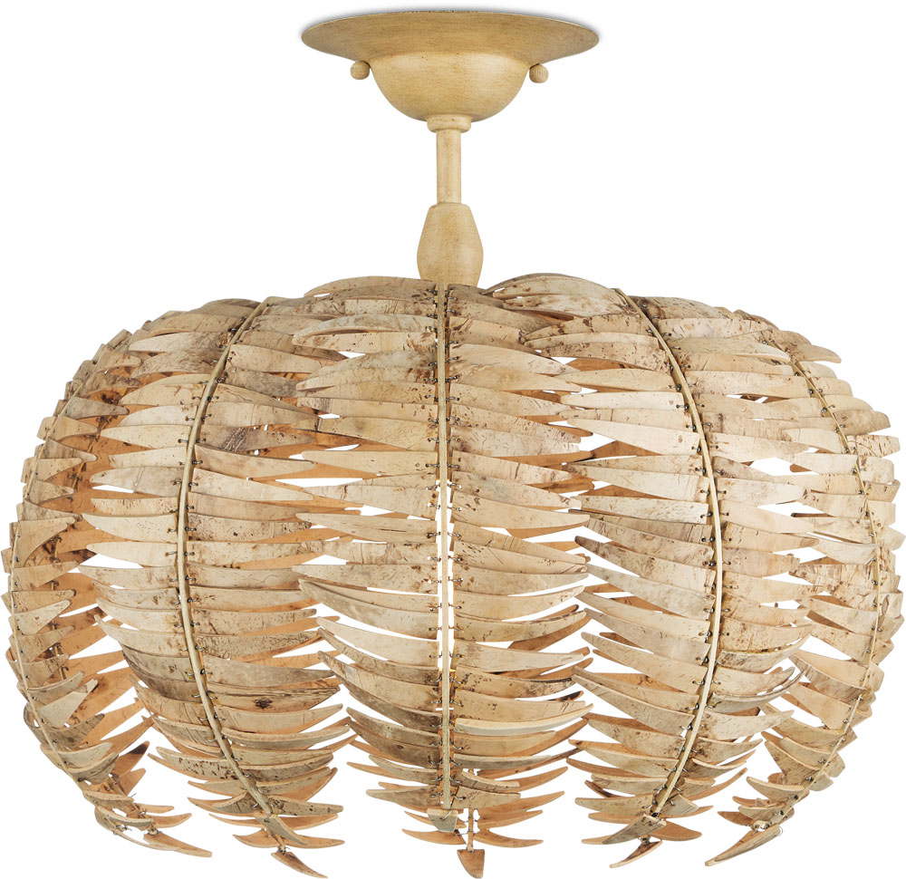 Currey & Company 9000-1258 Tiptur Modern Natural / Coco Cream Ceiling ...