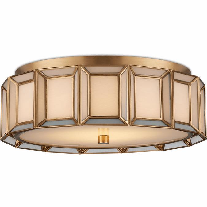 Currey & Company 9999-0077 Daze Modern Antique Brass / White LED ...