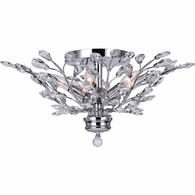 CWI 5206C16C Ivy Chrome 16" Ceiling Lighting Fixture - CWI-5206C16C